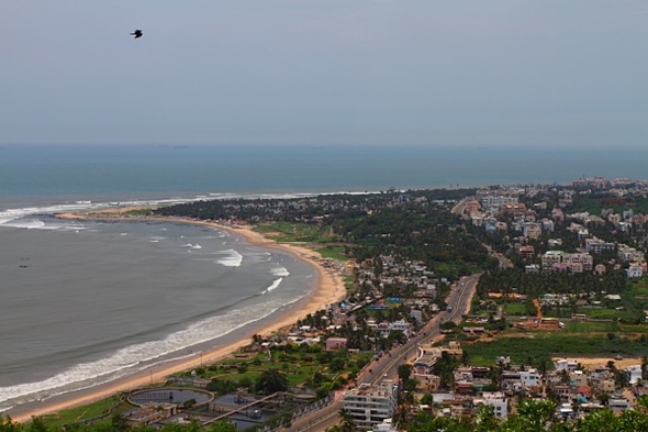 Bird’s Eye View of Vizag City and its Beach Line! - Be On The Road ...